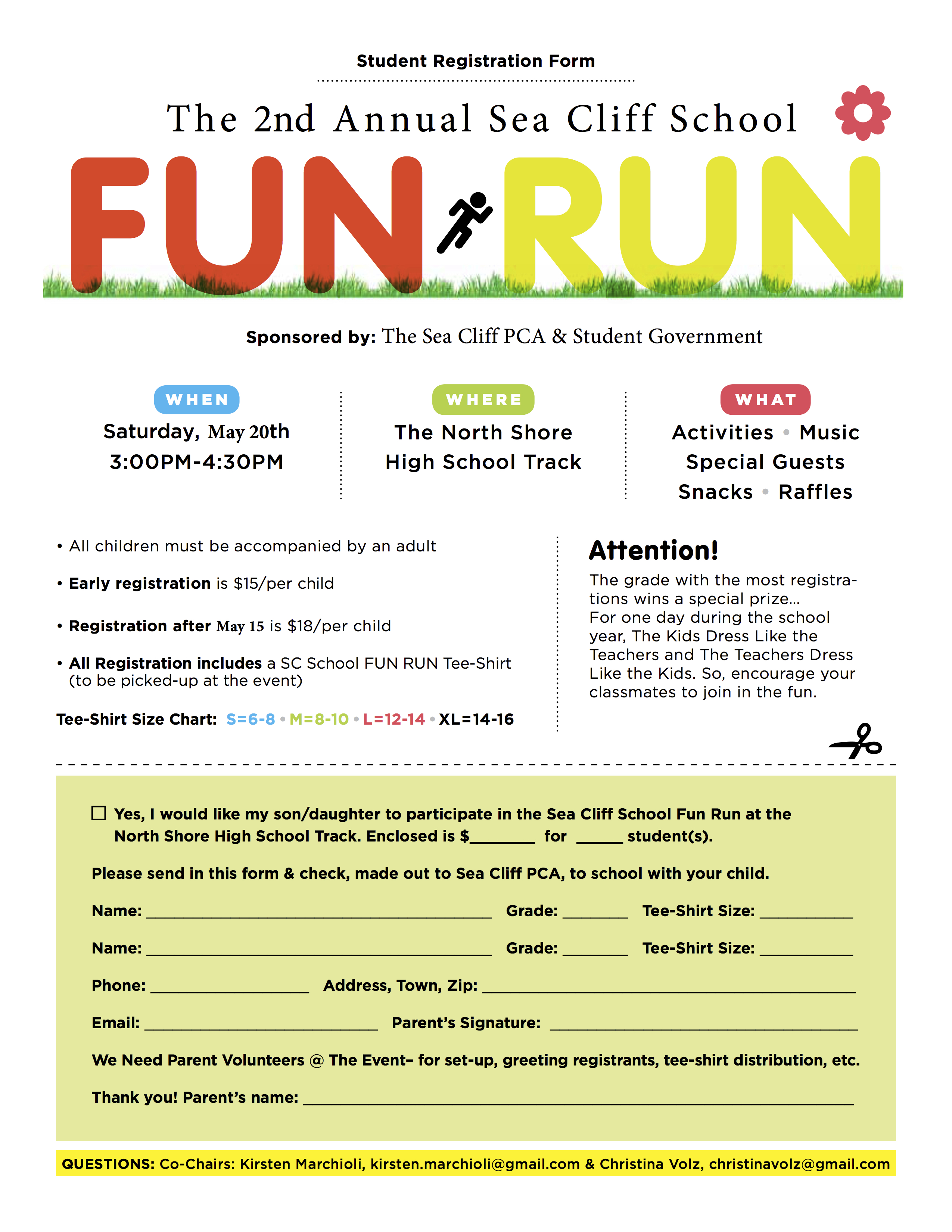 Fun Run Flyer – Sea Cliff School Parent Community Association